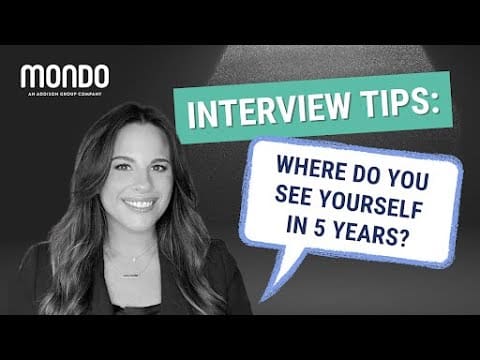 Video: How To Answer "Where Do You See Yourself in 5 Years?" in an ...